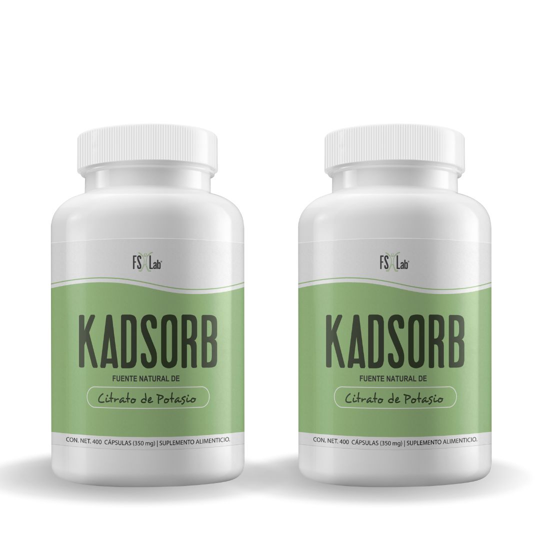 2 BOTES DE POTASIO (KADSORB) CON 99MG DE POTASIO POR CÁPSULA ...