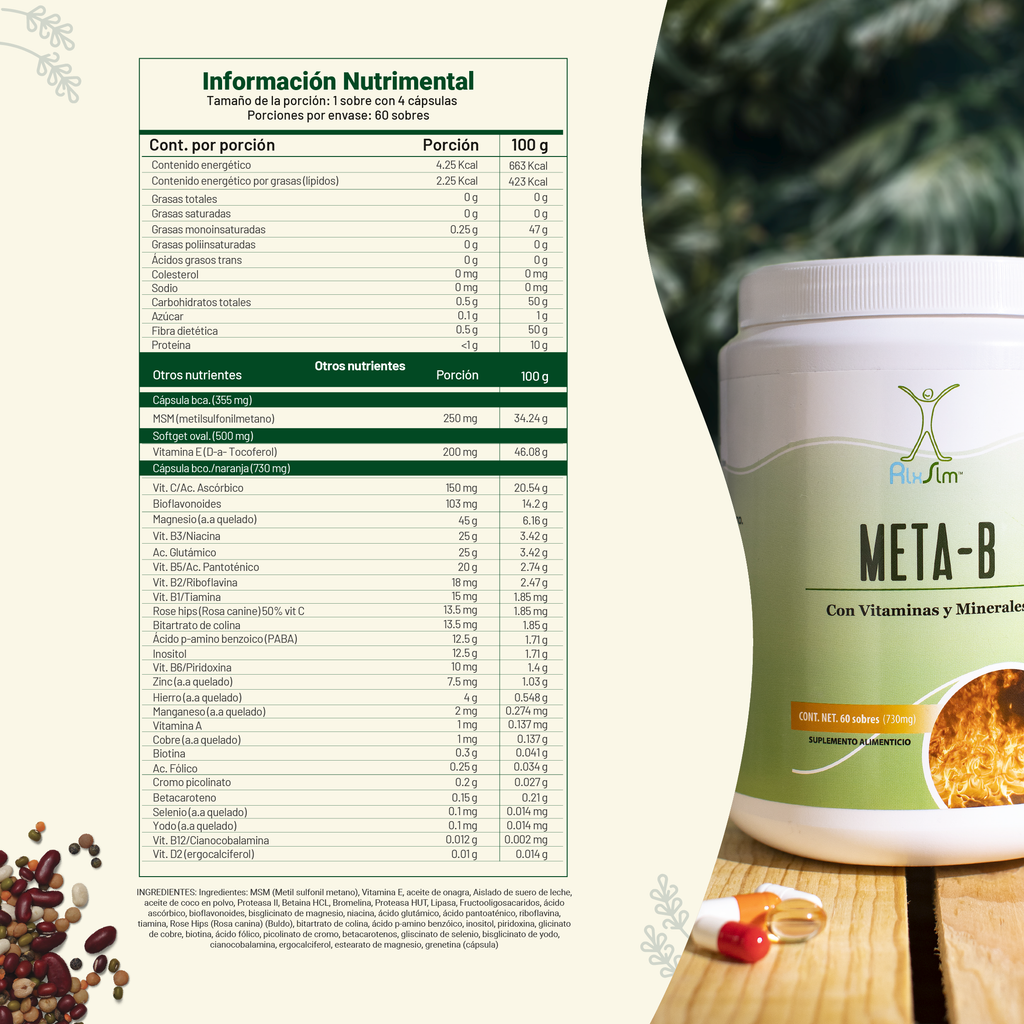 Meta-B (Vitaminas y Minerales) – NaturalSlim en México