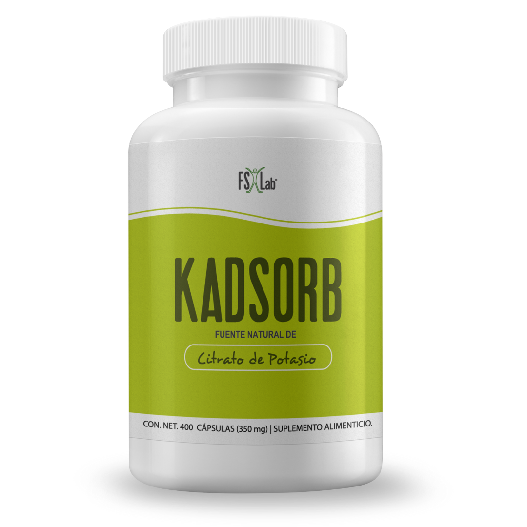 Citrato de Potasio 400 cápsulas (Kadsorb) con 99mg de potasio por cáps ...